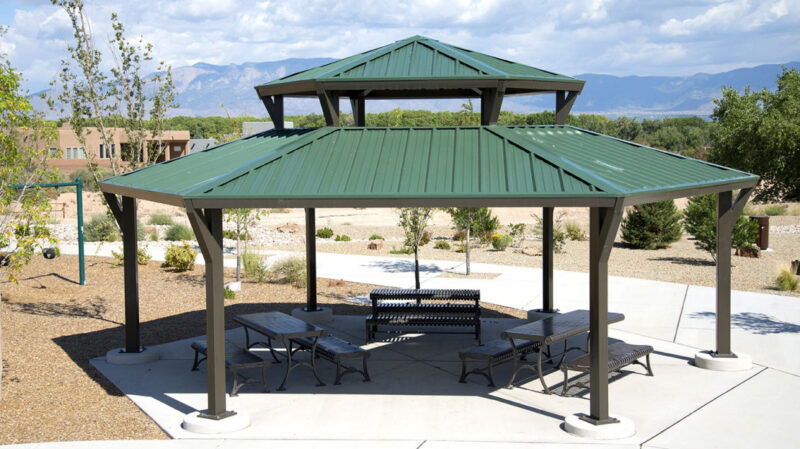 Commercial outdoor shelters & shade for parks, playgrounds - PLAYMORE